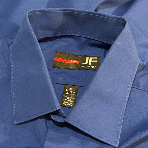 jf j.ferrar | Shirts | Jf J Ferrar Slim Dress Shirt Blue Collared ...